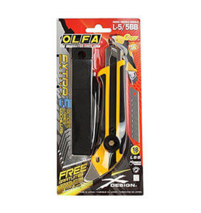 OLFA L-5 Skalpel sa točkićem, 18mm za rezanje tvrđih i debljih materijala
